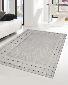 DEVOS-CABY Kusový koberec FLOORLUX / 20329 SILVER-BLACK BARVA: Šedá, ROZMĚR: 160x230 cm