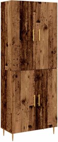 Vysoký bufet Staré dřevo 69,5 x 34 x 180 cm Kompozitní dřevo 3394578
