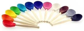 Nádobí do dětské kuchyňky ulanik dřevěná sada "12 wooden colourful spoons"