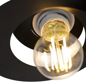 Moderní stropní svítidlo s černou spirálovou clonou - Scroll