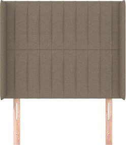 Čelo postele typu ušák taupe 103x16x118/128 cm textil 3119812