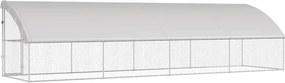 Psí kennel 4 ks Stříbrná 8 x 2 x 2 m Pozinkovaná ocel 3368330