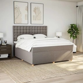 Box spring postel s matrací taupe 180x200 cm textil 3291377