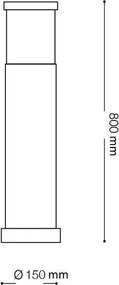 ILUX 109138 Venkovní sloupkové svítidlo Ideal Lux Tronco PT1 Big bianco 109138 bílé 80,5cm IP44 - IDEALLUX