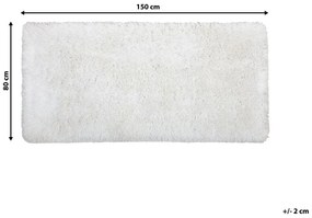 Koberec Shaggy 80 x 150 cm bílý CIDE Beliani