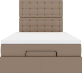 Osmanský rám postele s matrací cappuccino 120x200cm umělá kůže 3313000
