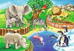 Ravensburger Zvířata v zoo / 2 x 12 dílků / od 3 let