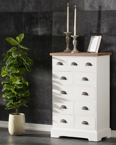 Komoda Brighton 11 zásuvek  white&amp;natural