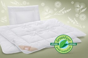 Ložnice21. Dětský set Greenfirst s protiroztočovou úpravou Rozměr: polštář batole 40x60 cm (250g) + přikrývka 100x135 cm (300g/m²)