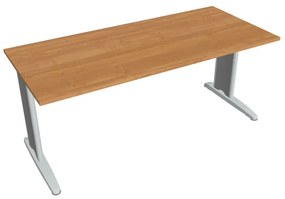 Stůl pracovní rovný 180 cm - Hobis Flex FS 1800 Dekor stolové desky: olše, Barva nohou: Stříbrná