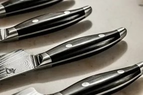 Kai SHUN NAGARE BLACK 18 cm / Nůž Santoku / Damašková ocel / Dual Core