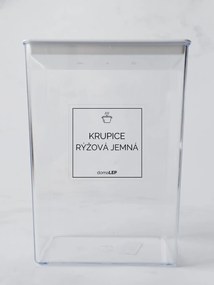 KRUPICE RÝŽOVÁ JEMNÁ – průhledná samolepka na dózu, 5 × 5 cm | DomaLEP