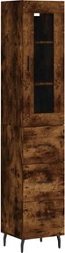 Skříň highboard kouřový dub 34,5 x 34 x 180 cm kompozitní dřevo 3199254