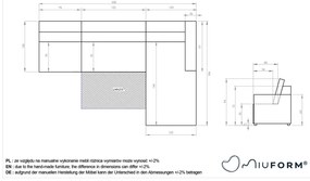 Světle hnědá rozkládací modulární rohová pohovka s úložným prostorem (pravý roh) Lulu – Miuform