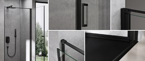 design černé sprchové dveře TERAMO 36 - 70-100cm