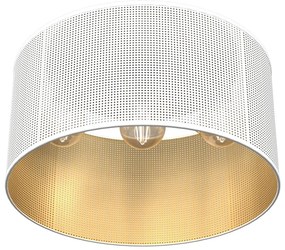 Luminex | Lustr přisazený LOFT SHADE 3xE27/60W/230V bílá/zlatá | LU5261