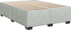 Box spring postel s matrací světle šedá 140x190 cm samet 3288612