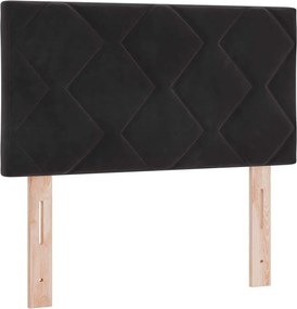 Postel s boxspringem s polštářem s čelo Černá 80 x 200 cm samet 3339202