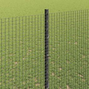 Svařovaná drátěná plotovina s tyčkami 25 x 1,4 m Šedá Síťovina 3336606