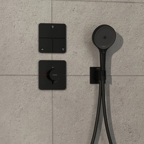 Hansgrohe ShowerSelect Comfort Q, ventil pod omítku pro 3 spotřebiče, černá matná, HAN-15587670