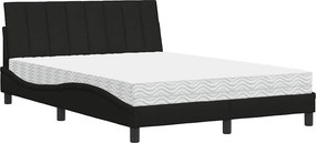 Postel s matrací Hanko černá 140 x 190 cm textil 3310526