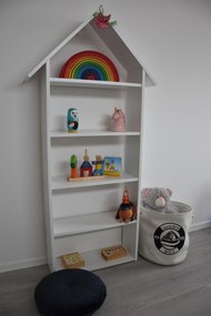 Vingo Dětská domečková knihovna - bílá, 160 cm