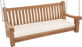 Houpací lavice Joyce s sedací polštář 150 cm + teak – krémová