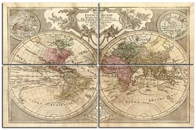 Obraz na plátně - Mapa antického světa 1101C (90x60 cm)