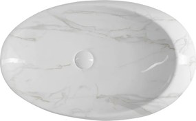 Sapho Sapho, DALMA keramické umyvadlo 68x16,5x44 cm, carrara, MM317