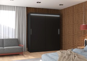 ADRK Furniture Posuvná skříň s LED osvětlením LINCOLN 180 ADRK-SW-LIN-B-180