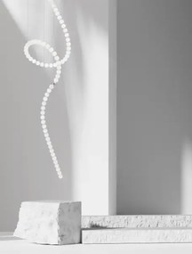 Designový LED lustr Perla 79 chrom