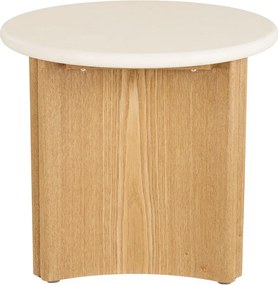Kulatý odkládací stolek s betonovou deskou ø 50 cm Motril – House Nordic