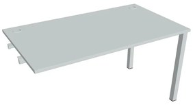 Stůl pracovní řetězící rovný 140 cm - Hobis Uni US 1400 R Dekor stolové desky: šedá, Barva nohou: Stříbrná