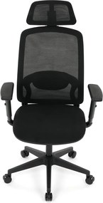 Ergonomická kancelářská židle VEBRUA - černá síťovina