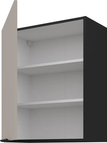 ARIA cb | horní skříňka 60 G-72 1F policová | 60 cm | ANTI FINGERPRINT povrch | černá/béžová