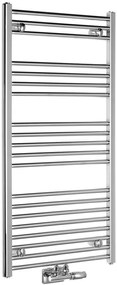 Aqualine Aqualine, ALYA topné těleso rovné 600x1188mm, středové připojení, chrom, LLS303