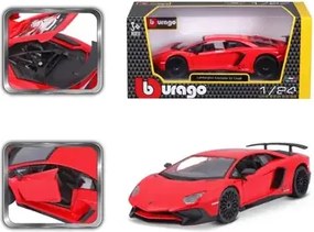 Bburago Plus Lamborghini Aventador LP 750-4 SV Red / měřítko 1:24