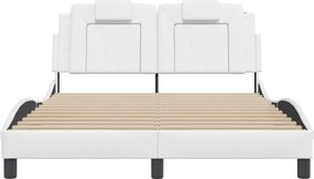 Rám postele Viana bez matrace bílý 140x190 cm umělá kůže 3208090