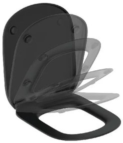 Ideal Standard Tesi - WC sedátko softclose, černá T3529V3