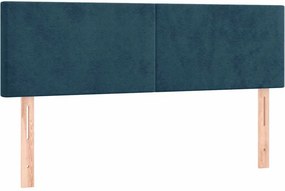 Box spring postel s matrací tmavě modrá 140x190 cm samet 3141183