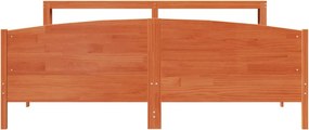 Postel bez matrace voskově hnědá 200 x 200 cm masivní borovice 3306215