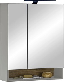 XXXLutz ZRCADLOVÁ SKŘÍŇKA, šedá, 60/75/22 cm Venda - Zrcadlové skříňky - 001279022303
