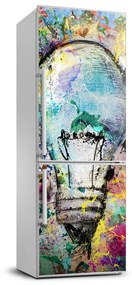 Wallmuralia Nálepka na ledničku Barevná žárovka 60x180 cm