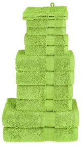 12dílná sada prémiových ručníků SOLUND jablečně zelená 600 g/m² 137585