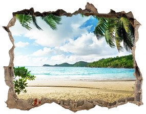 Wallmuralia Nálepka fototapeta 3D výhled Palmy na pláži 95x64 cm
