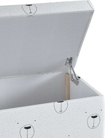 Čalouněná skříň barva bílá látka vzorované