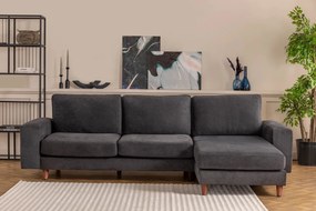 Hanah Home Rohová pohovka BERLIN pravá antracitová