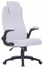 Kancelářská židle nastavitelná bílá umělá kůže,  20090