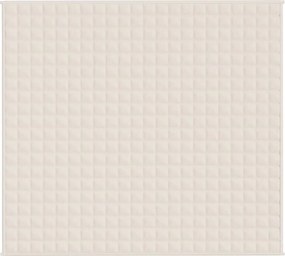 Zátěžová deka světle krémová 200 x 230 cm 9 kg textil 3154822