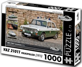 Retro-auta puzzle č. 73 vaz 21011 volkspolizei (1975) 1000 dílků